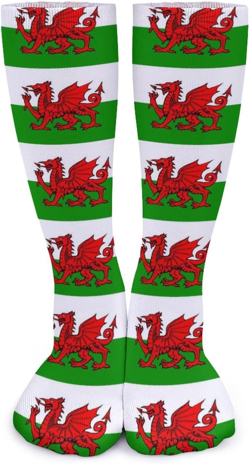 501 Welsh Flag Wallpaper Men Women Walking Socks Wicking Cushion Sports ...