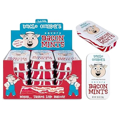Amazon.com : Bacon Flavored Mints net wt. 0.85 oz(24 g) : Candy Mints ...