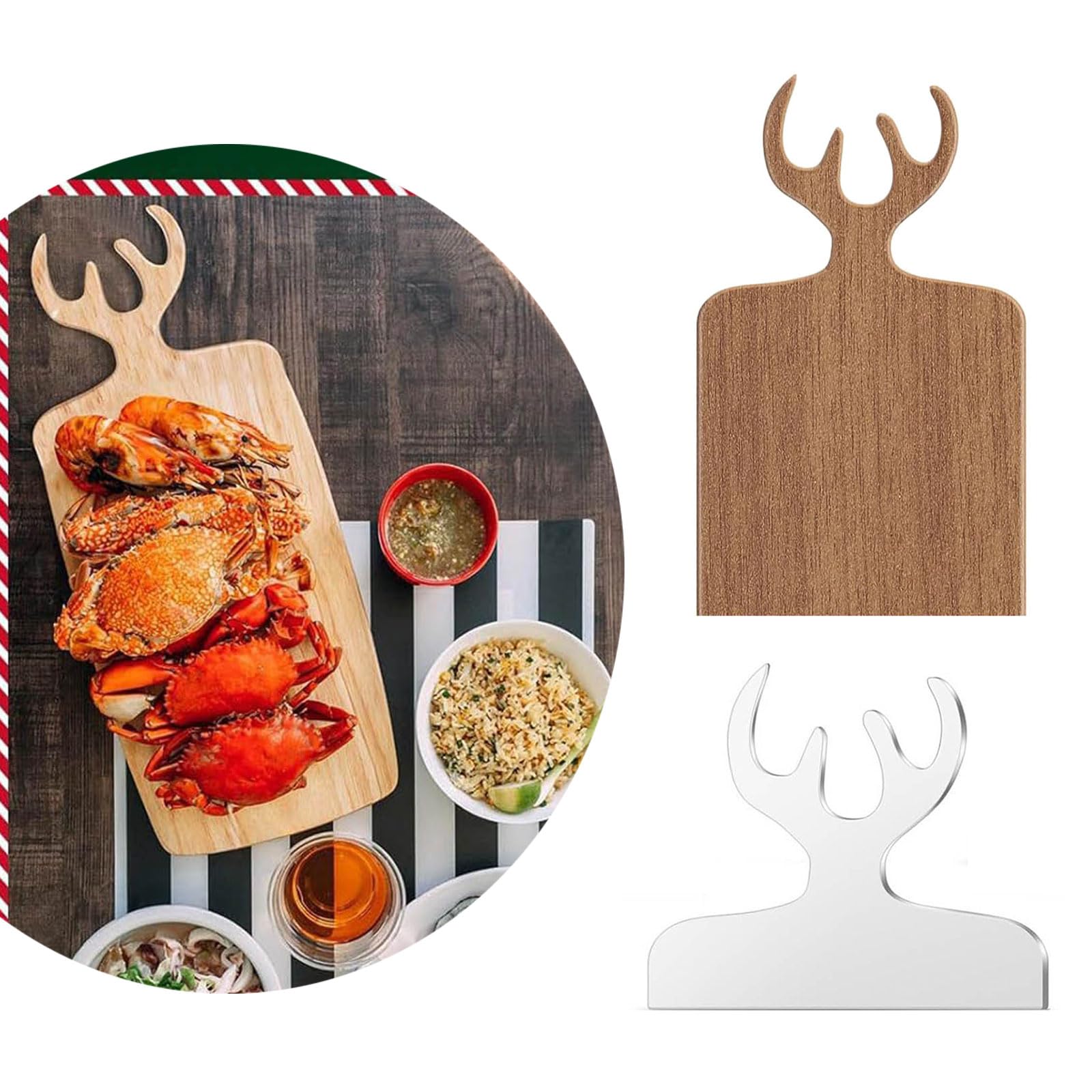 Christmas Elk Handle Cutting Board Router Template - Charcuterie Board ...