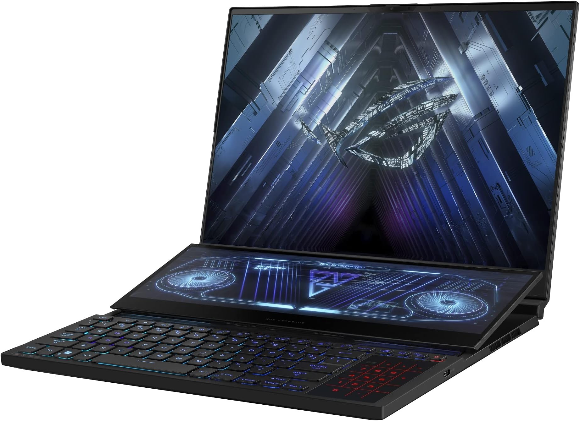 ASUS ROG Zephyrus Duo 16 Dual Screen Laptop, 16" (40.64 cm) UHD+/FHD+ ...