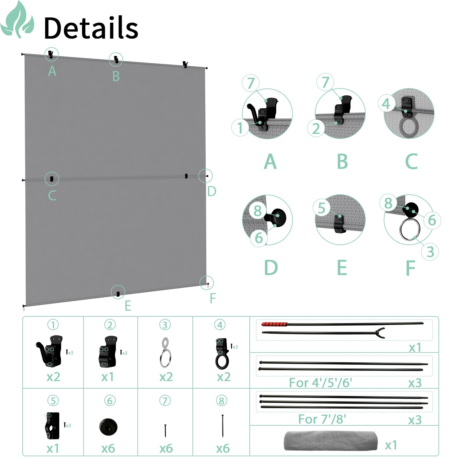 Snapklik.com : Patio Shades Foldable Outdoor Exterior Foldable Shades ...
