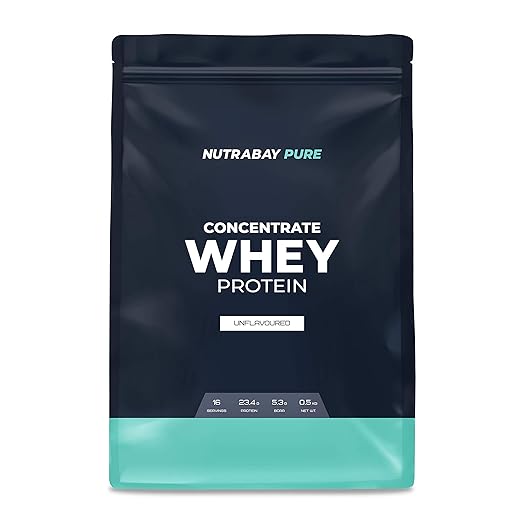 Nutrabay Pure 100% Whey Protein Concentrate, Raw Whey - Unflavoured ...