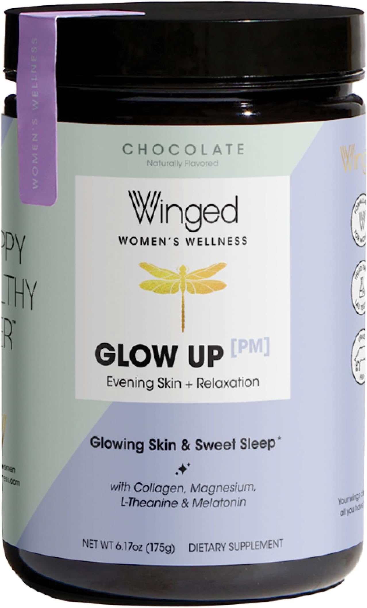 Amazon.com: Winged Glow Up Collagen Powder | Better Hair, Skin, Nails ...