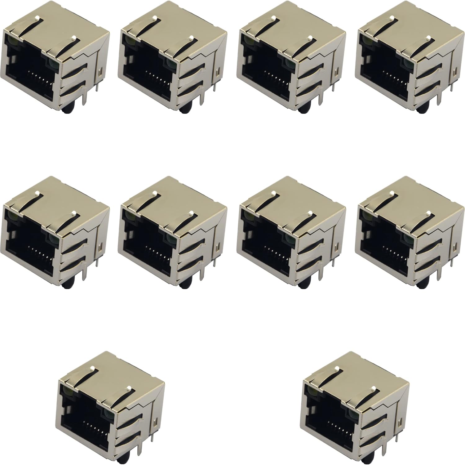Amazon.com: whiteeeen 10pcs Network Ethernet Shielded RJ45 with LED ...
