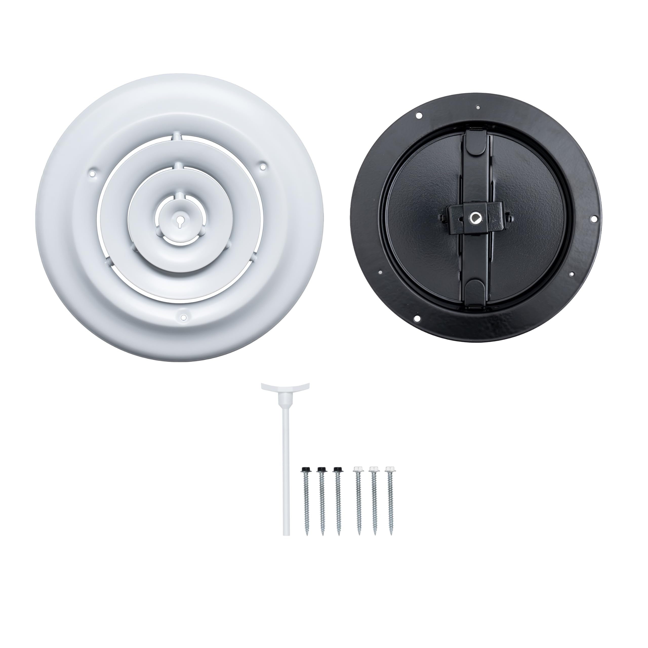 Fits 6 Inch Neck Air Duct | Steel Round Air Supply Diffuser for Ceiling ...