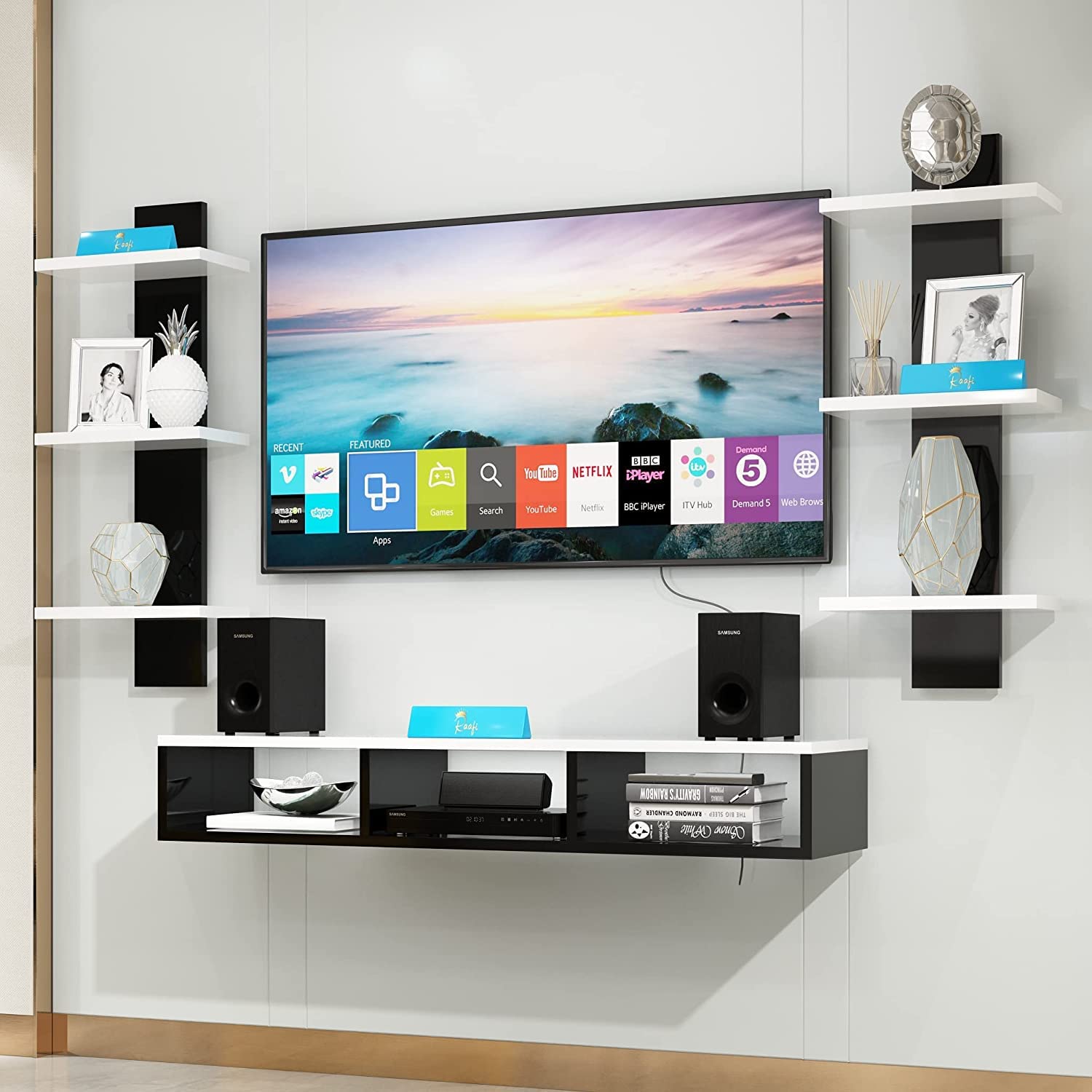 MAHREEN ENTERPRISE Wooden Wall Mounted TV Unit, Cabinet, with TV Stand ...