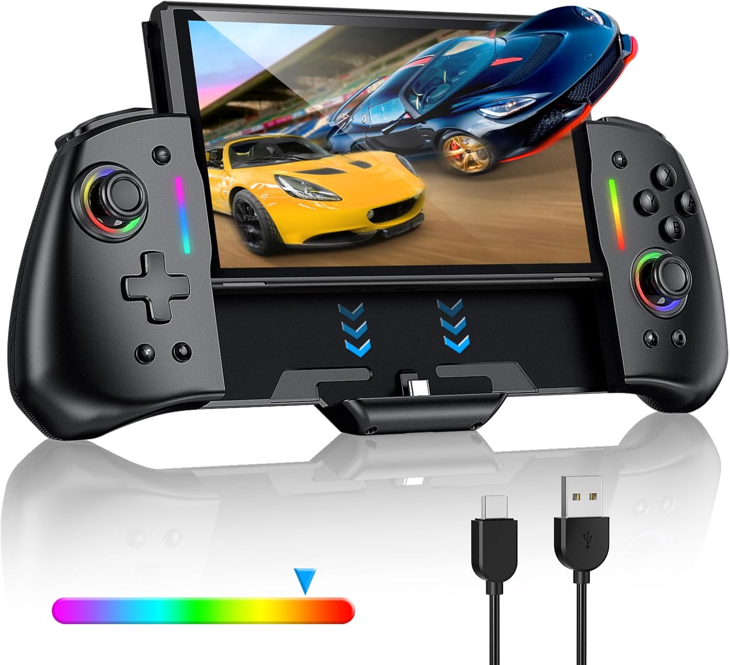 Switch Controller for Nintendo Switch/OLED, RGB One-Piece Joypad ...