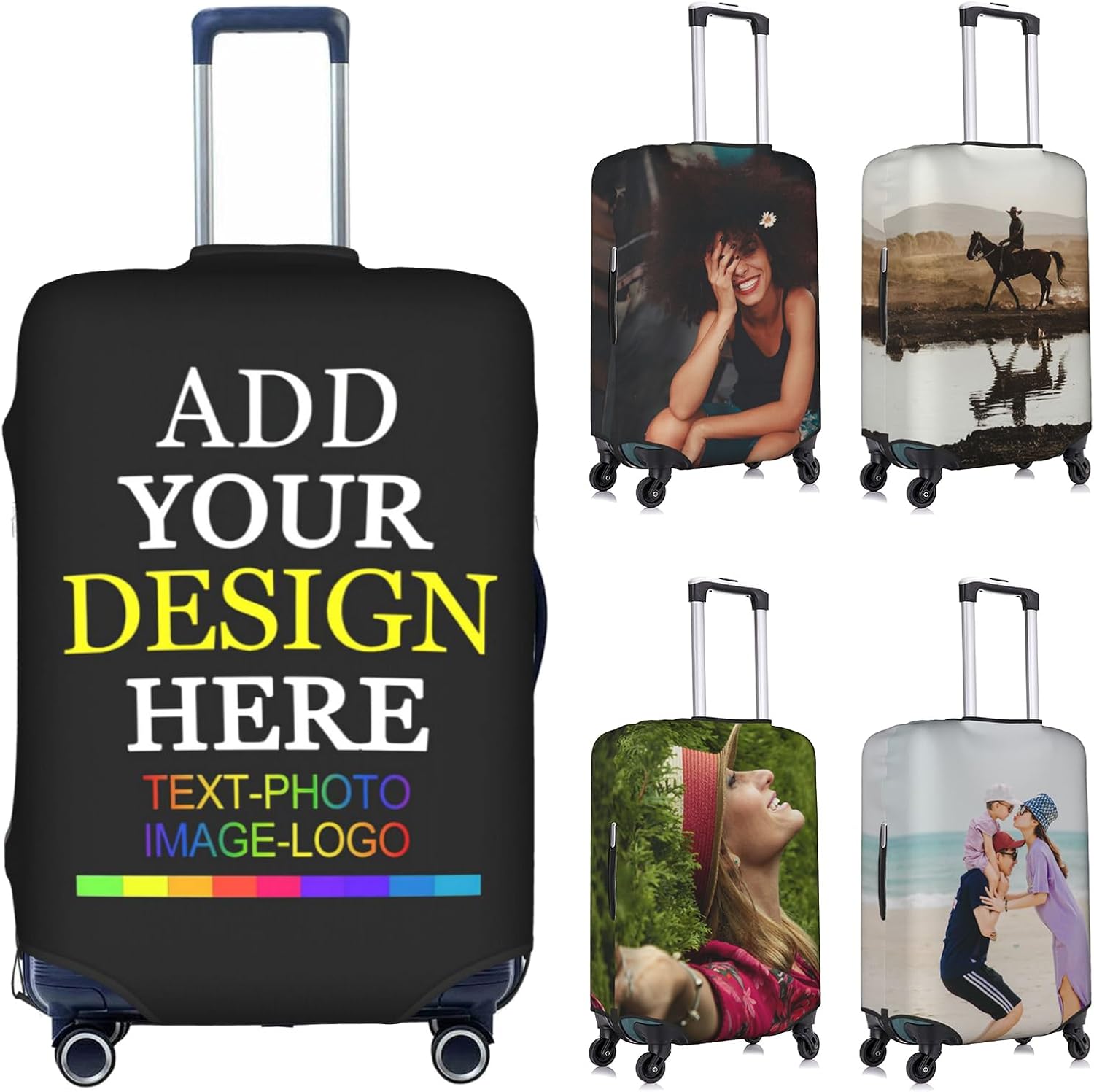 Amazon.com | EastSail Customized Travel Luggage Cover Personalized Add ...