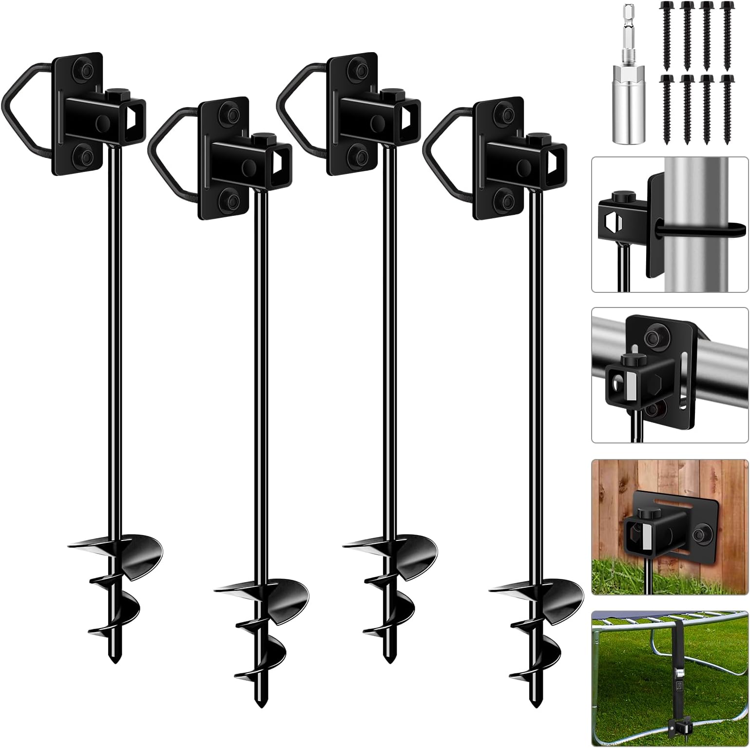 Amazon.com : 18" Ground Anchor, Heavy Duty Earth Anchors Swing Sets ...