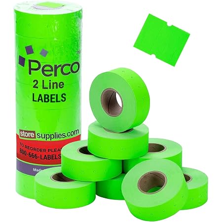 Amazon.com : "Sale" Flou. Red Perco Labels for Perco 2 Line Labeler Gun ...