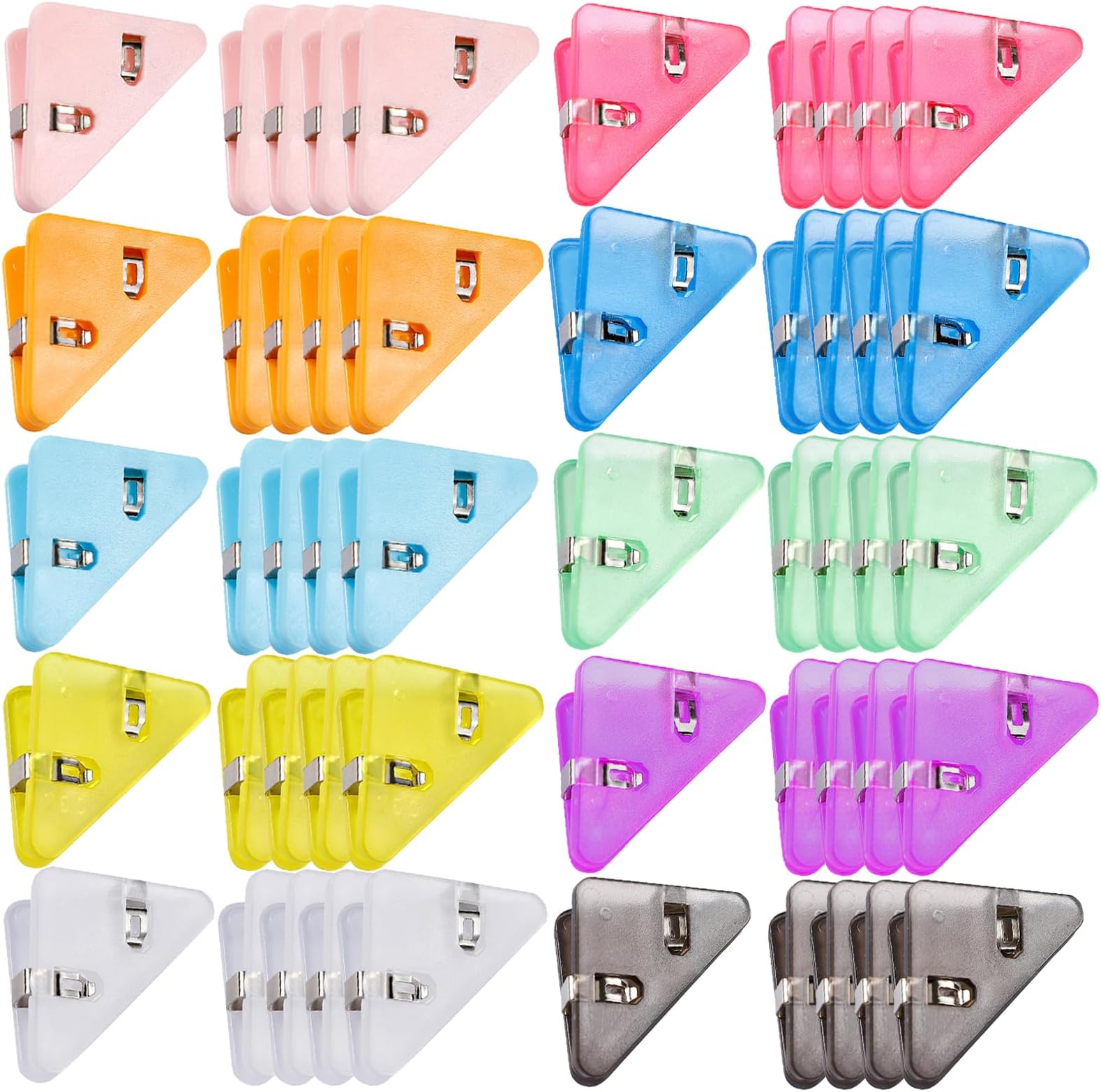 Amazon.com : 50 Pcs Triangular Transparent File Corner Clip Transparent ...