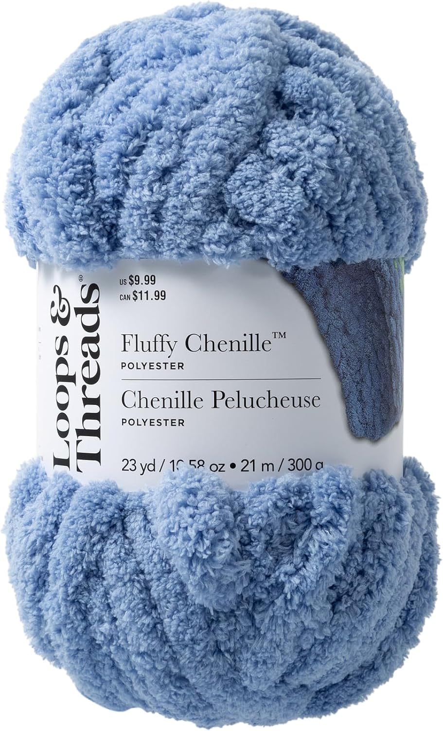 Amazon.com: Fluffy Chenille Yarn by Loops & Threads - Yarn for Knitting ...