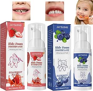 2PCS Kids Toothpaste,Foam Toothpaste for Children,Anti-Cavity Kids ...