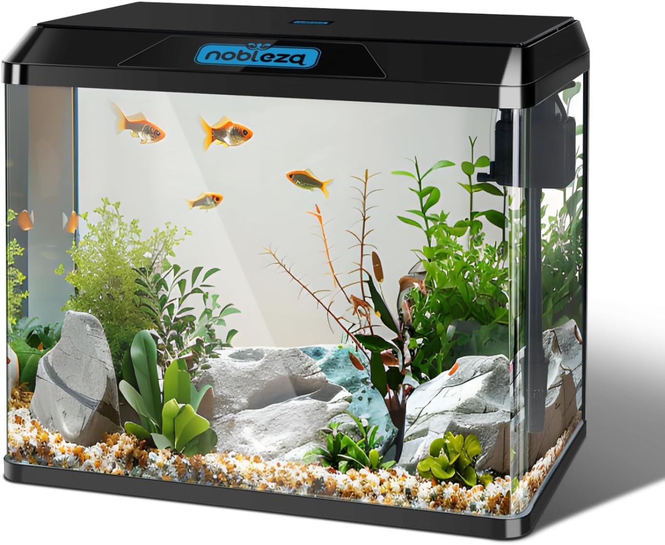 Nobleza - 54L Mini Aquarium Komplettset, Nano Aquarium Stabiles ...