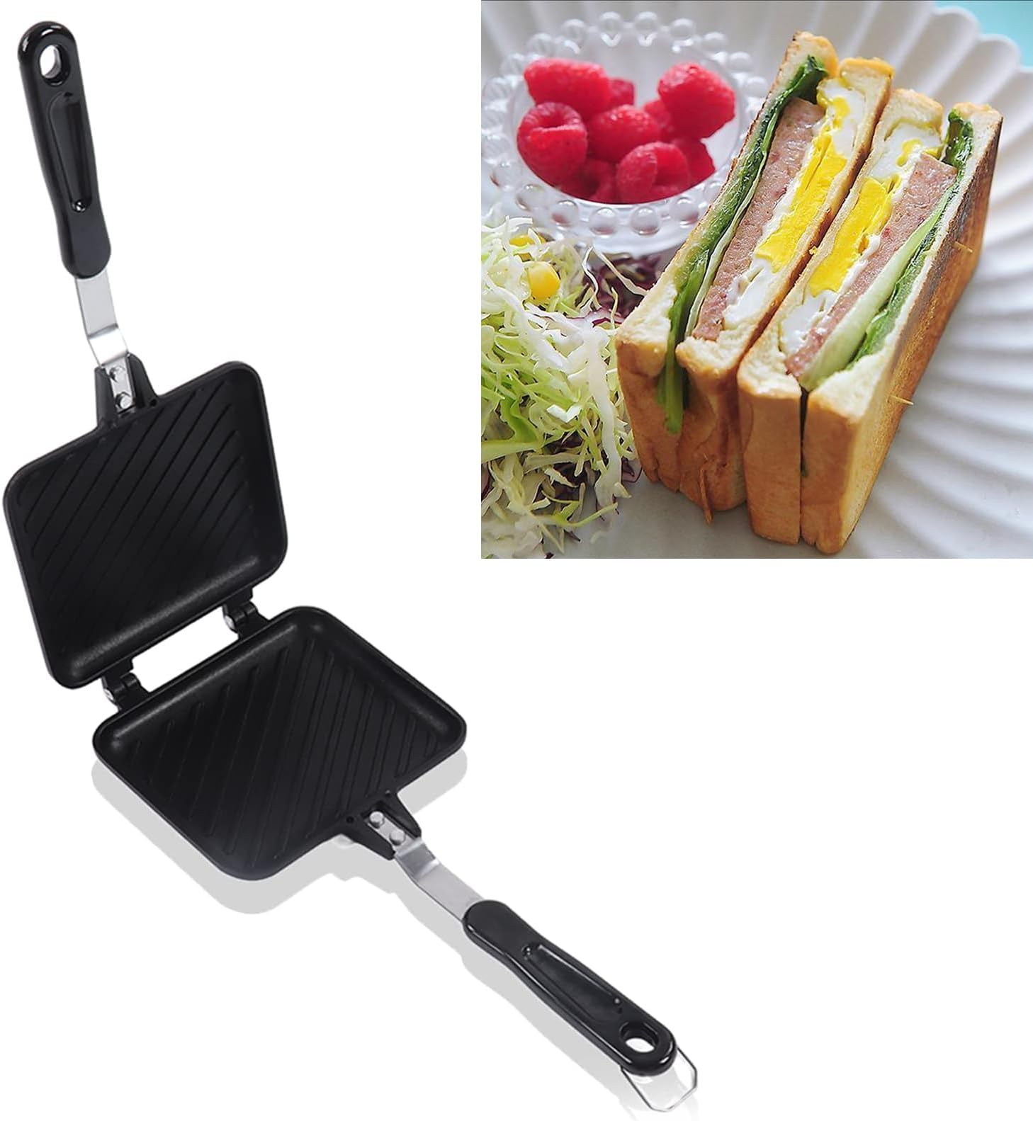 Amazon.com: SHYEKYO Breakfast Sandwich Maker, Non Stick Grilled ...