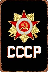 Amazon.com : CCCP Soviet Propaganda Poster Metal Plaque Tin Sign ...