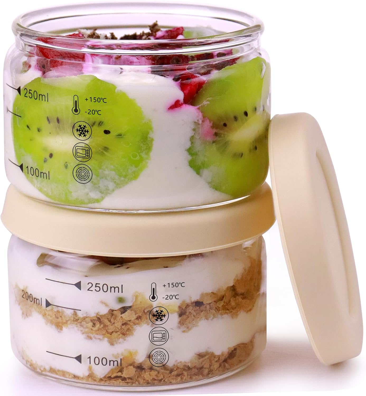 Amazon.com | Matifaner 9 oz Round Pudding Glass Cups,Mini Glass Dessert ...