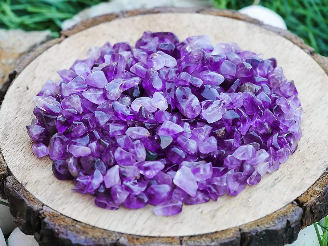 GEMSTAR Amethyst Chips - Natural Gemstone Beads Kit for Jewelry Making ...