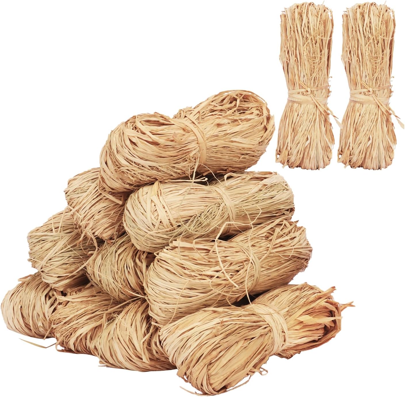 Amazon.com: 1500g All-Natural Raffia Ribbon, Raffia Straw for Gift ...