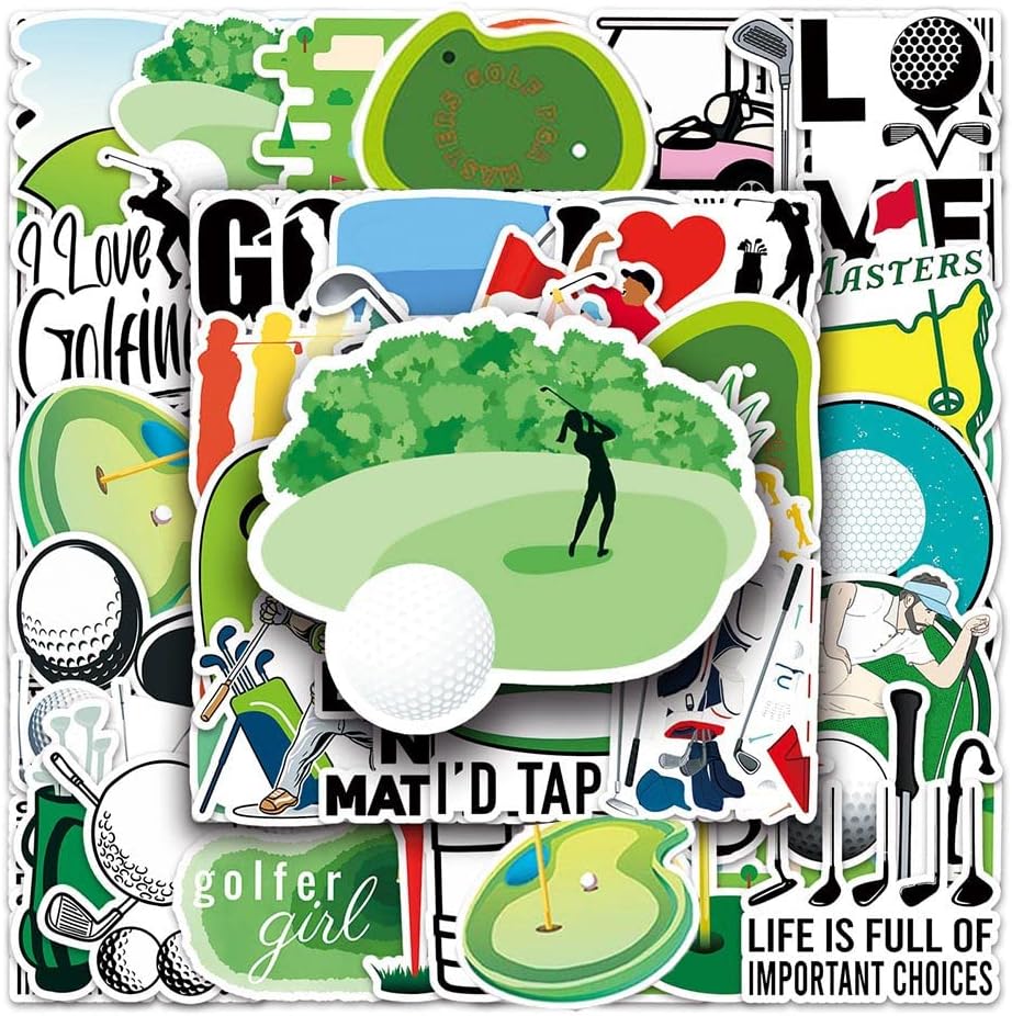 Amazon.com: Novel Merk Golf & Clubs Vinyl Stickers - 2” Round ...