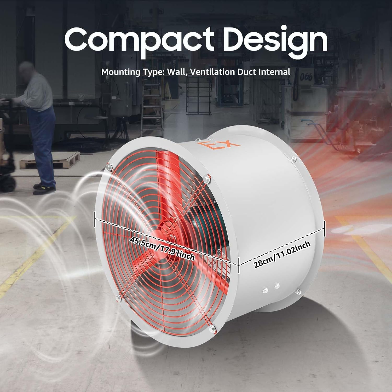 18 Inch Axial Fan Cylinder, 110V 250W Industrial Philippines | Ubuy