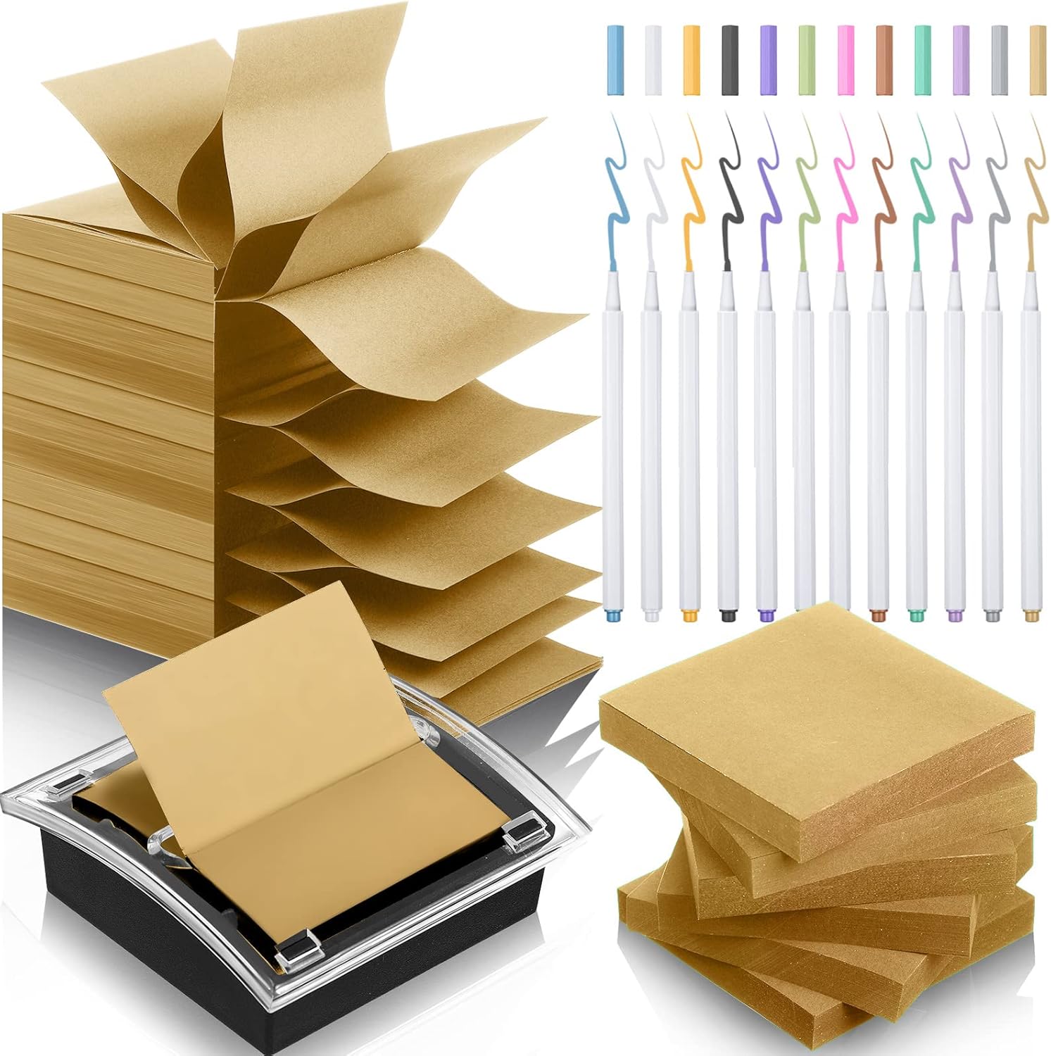 Amazon.com : 25 Pcs Pop up Sticky Notes Pop up Note Dispenser and Color ...