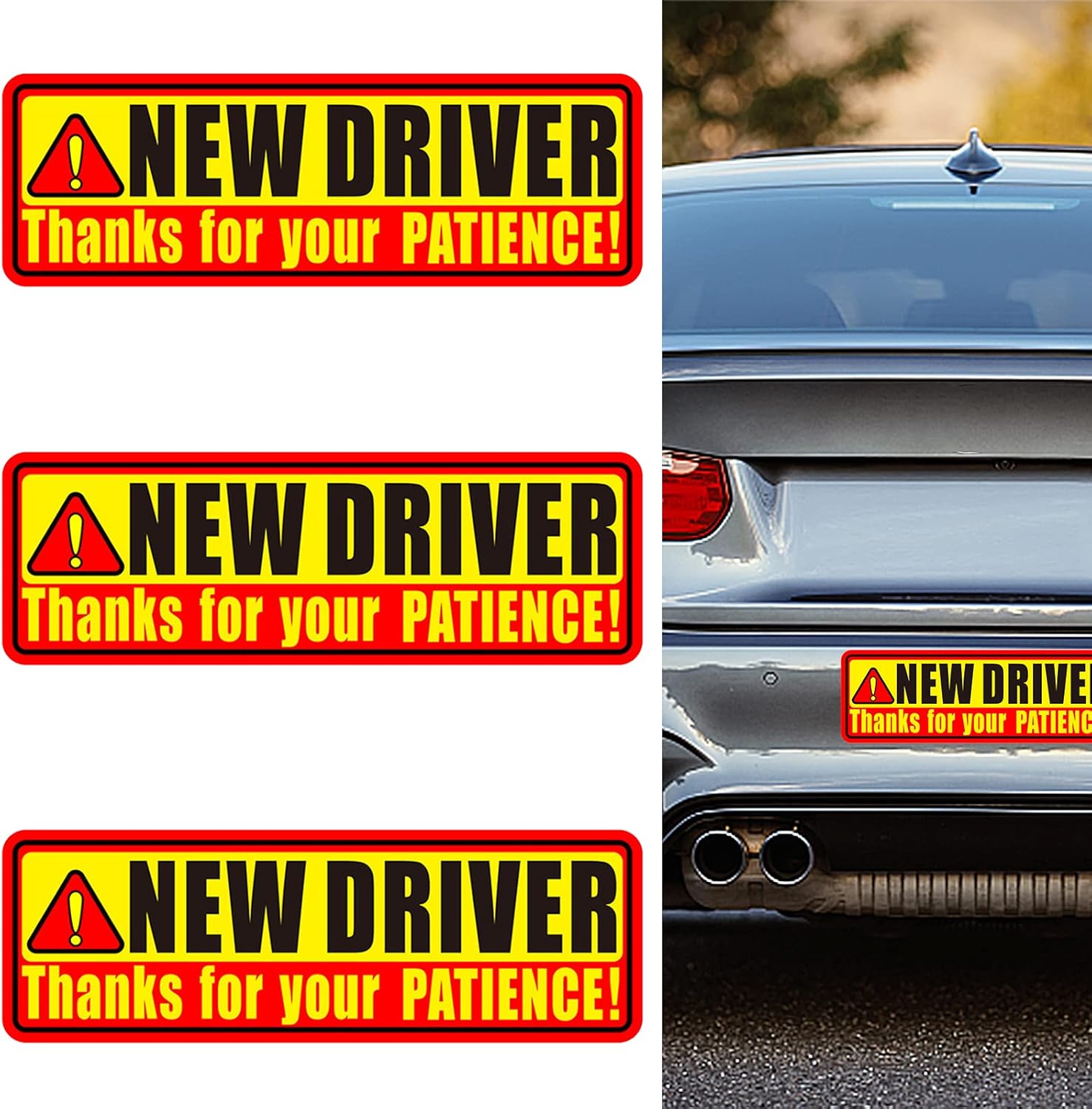 Amazon.com: Smeyta 3 PCS Reflective New Driver Magnet,New Driver Magnet ...