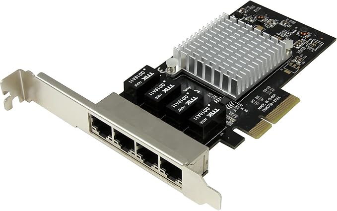 Amazon.com: StarTech.com 4 Port PCIe Network Card - RJ45 Port - Intel ...