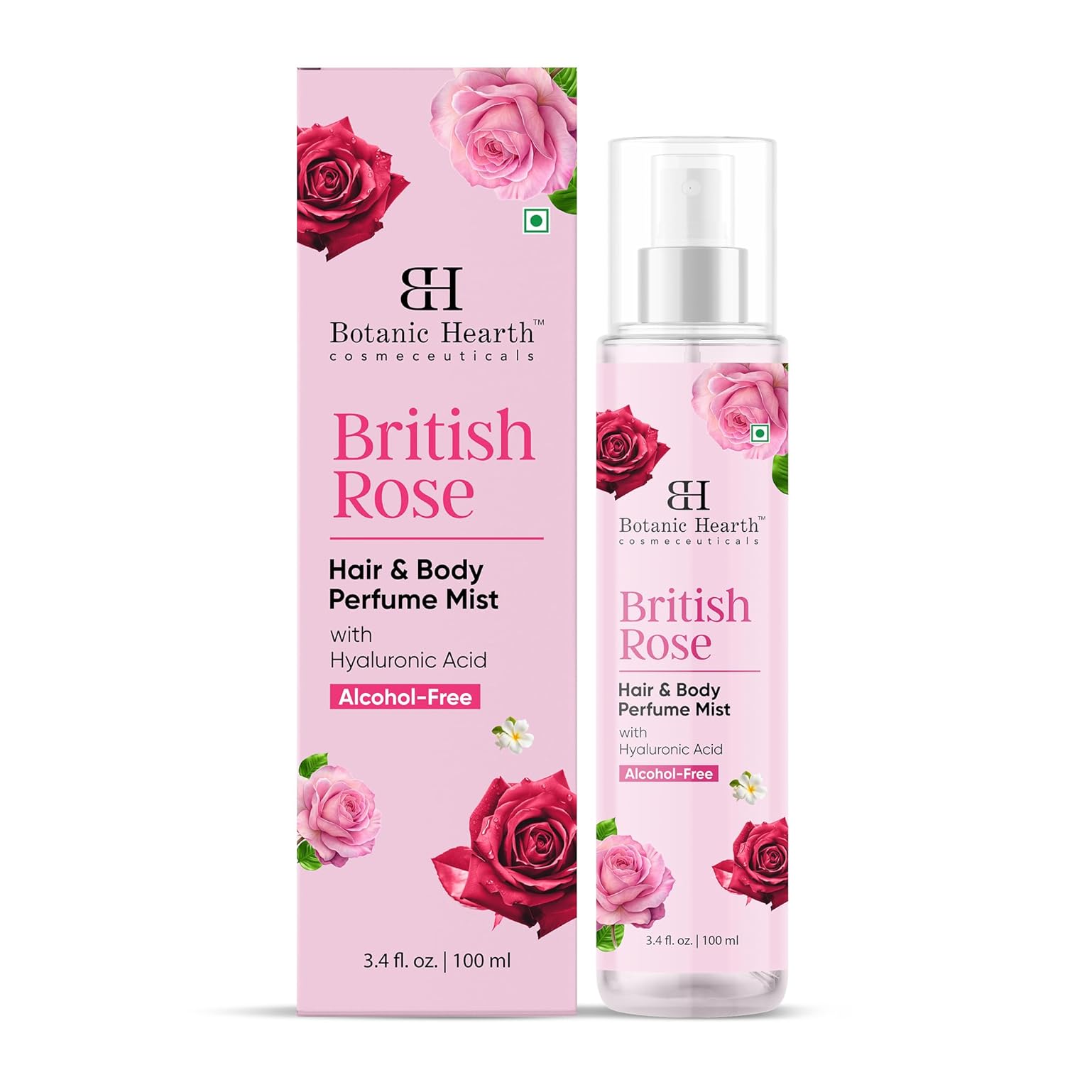 Amazon.com : Botanic Hearth British Rose Hair & Body Perfume Mist with ...