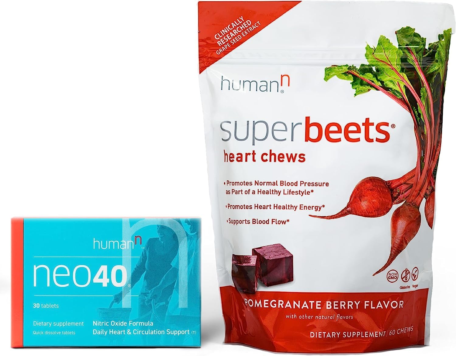 Amazon.com: humanN Neo40 Daily & SuperBeets Heart Chews : Health ...