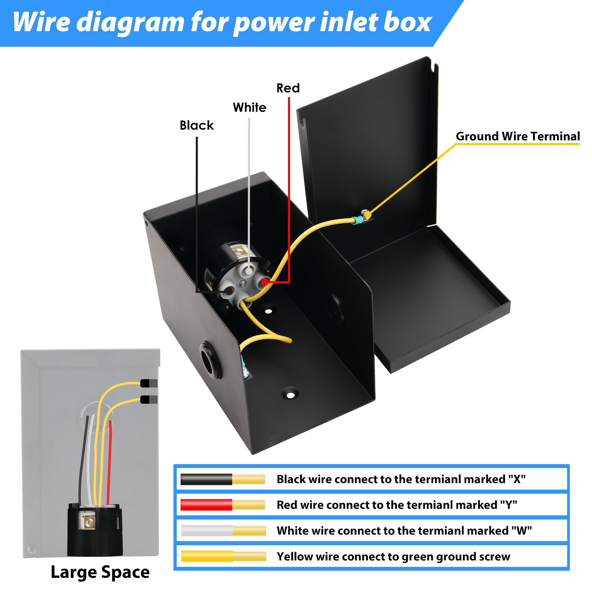 Snapklik.com : Hynade Generator Power Inlet Box, 30 Amp NEMA L14-30P 3R ...