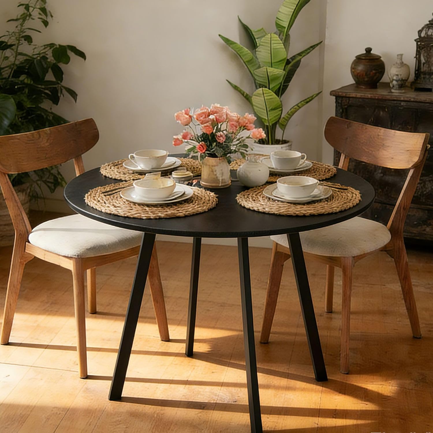 Amazon.com - Karl home 35.4in Small Dining Table, Round Dining Table ...