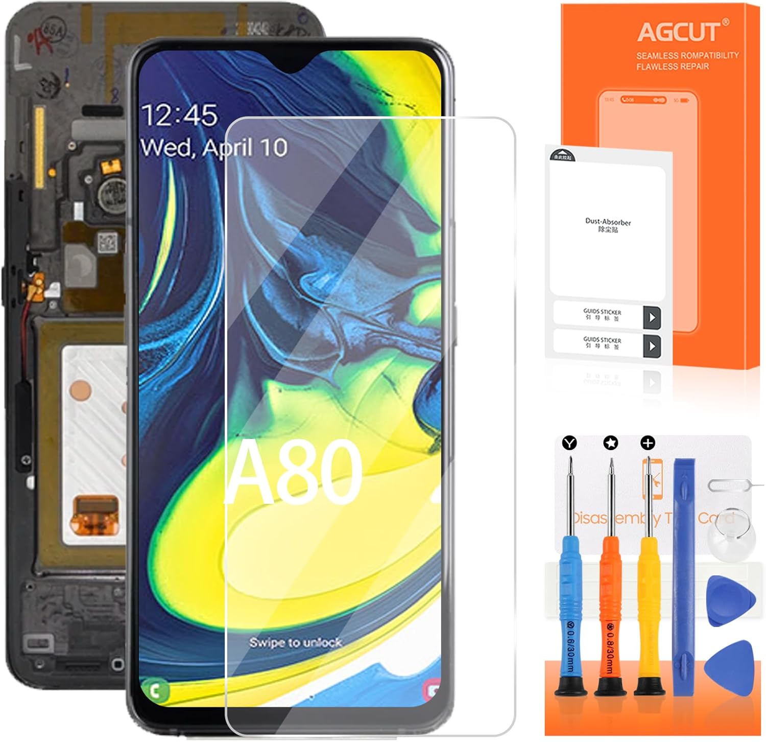Amazon.com: AGCUT OLED for Samsung Galaxy A80 Screen Replacement for Display Samsung A80 LCD SM ...