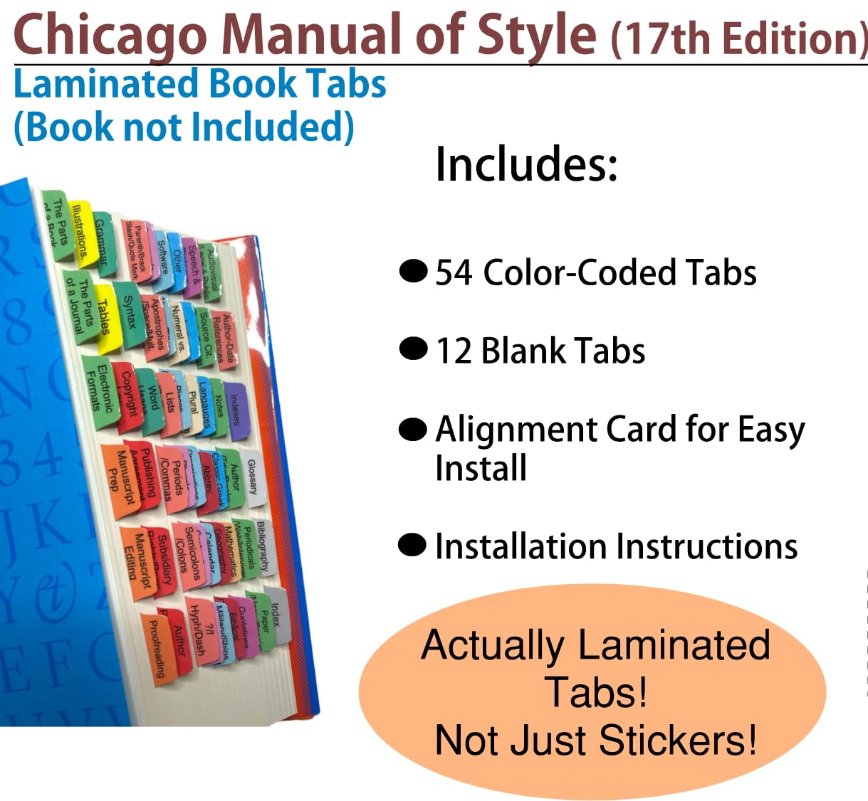 Snapklik.com : Book Tabs For The Chicago Manual Of Style 2024 17th ...