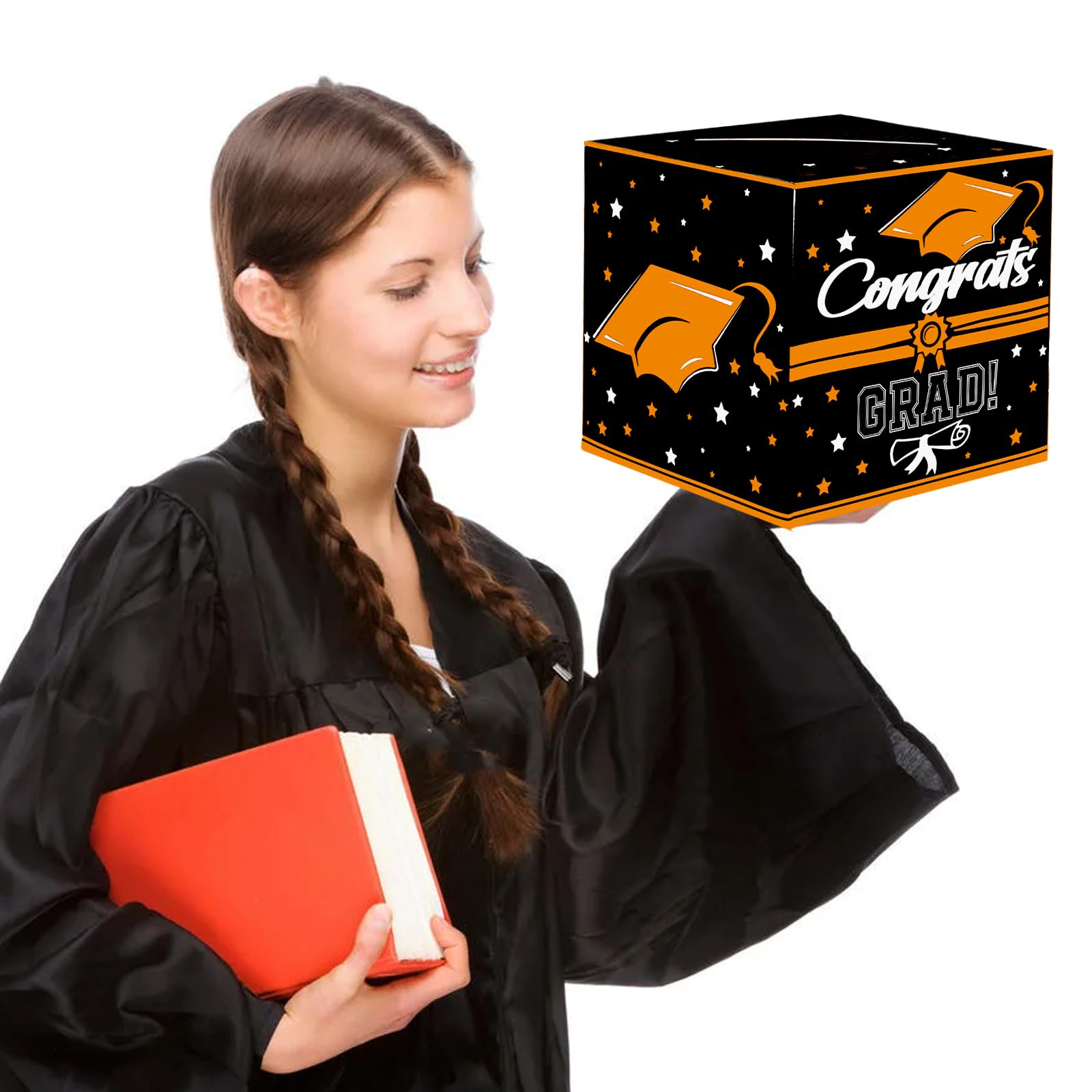High School Graduation Card Box Wood Personalized Standing Graduation