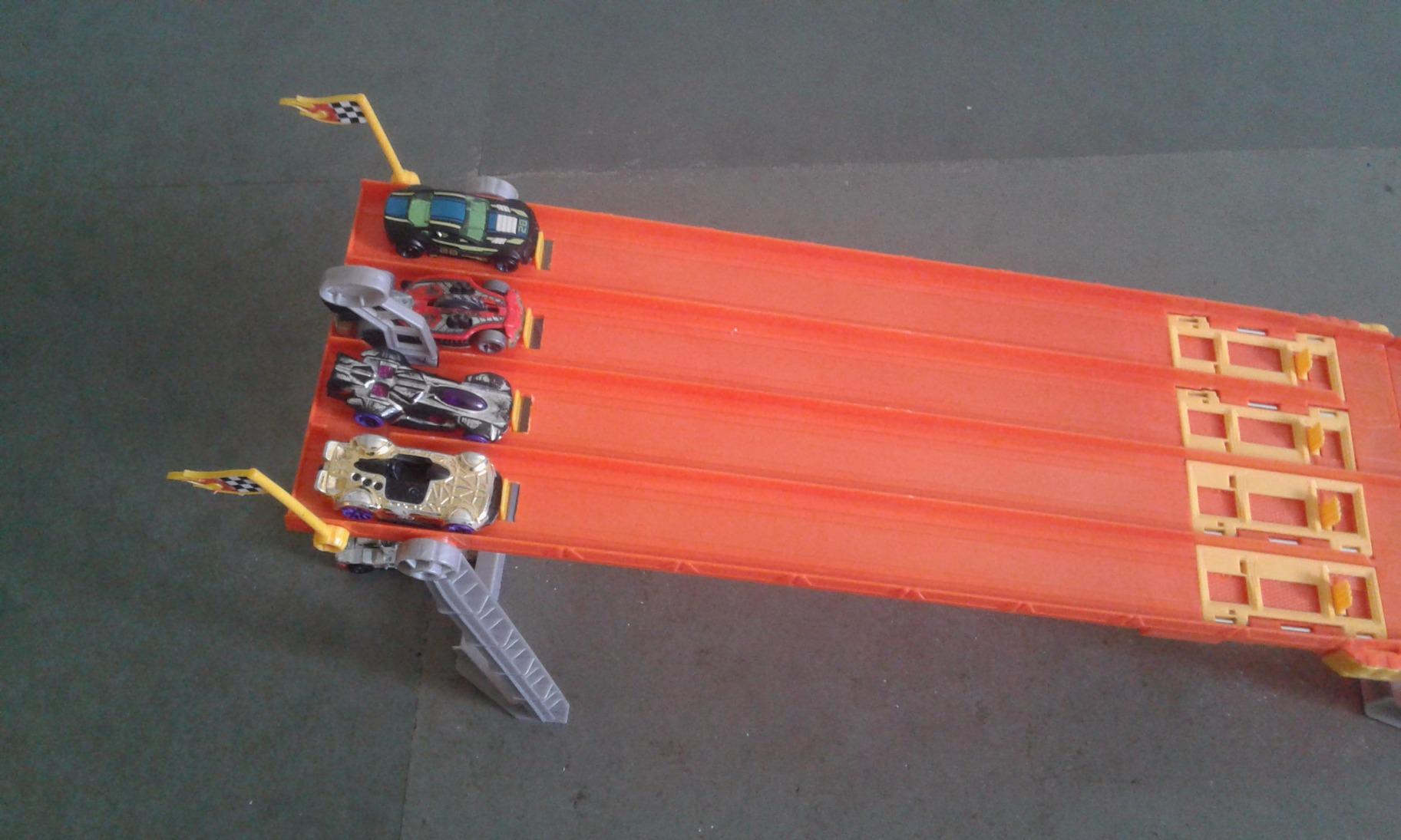 Buy Hot Wheels 4-Lane Elimination Race Track Set, Multi Color Online at ...