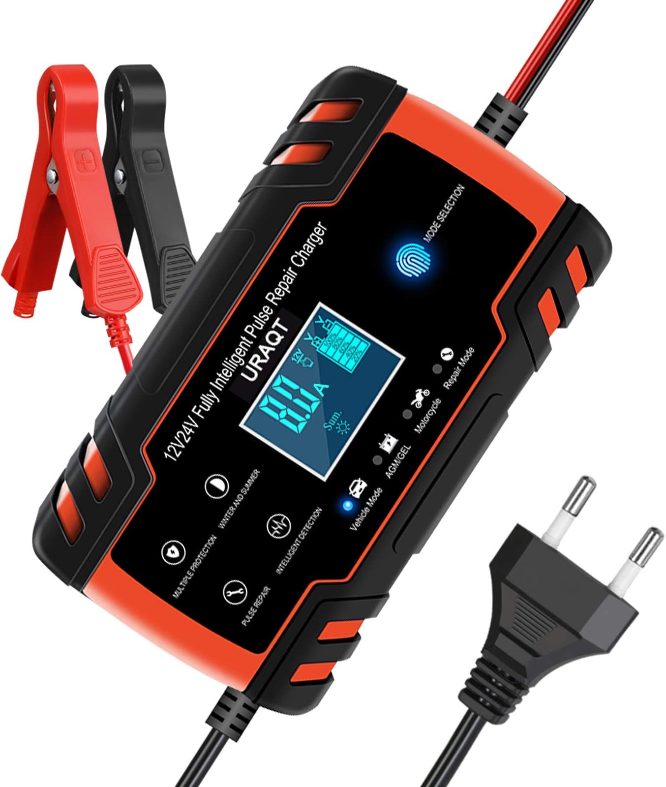 Chargeur de Batterie Intelligent 12V/24V 8A Mainteneur et Automatique Réparation Fonction ...