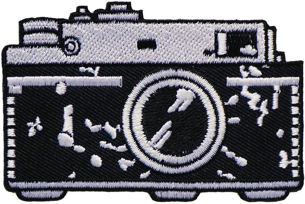 Amazon.com: 2 pcs Camera Logo Sew on or Iron on Embroidery Patches ...