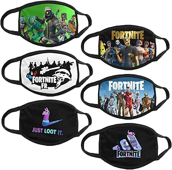 Fortnite 6 Pcs Kid Dust Mask Mouth Face Bandanas Windproof Cover ...