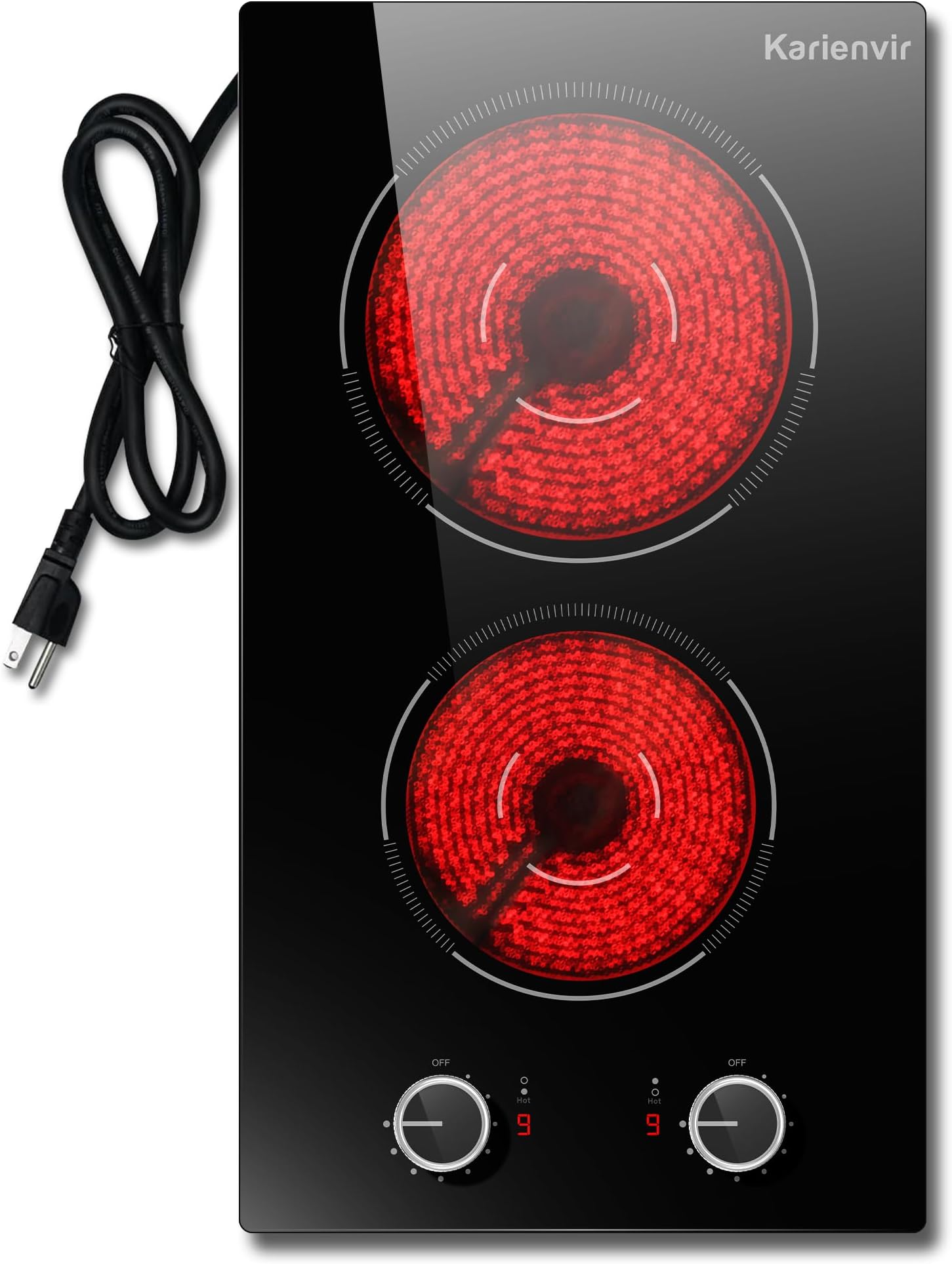 Amazon.com: Jessier 2 Burner Electric Cooktop - 12 Inch Plug in ...