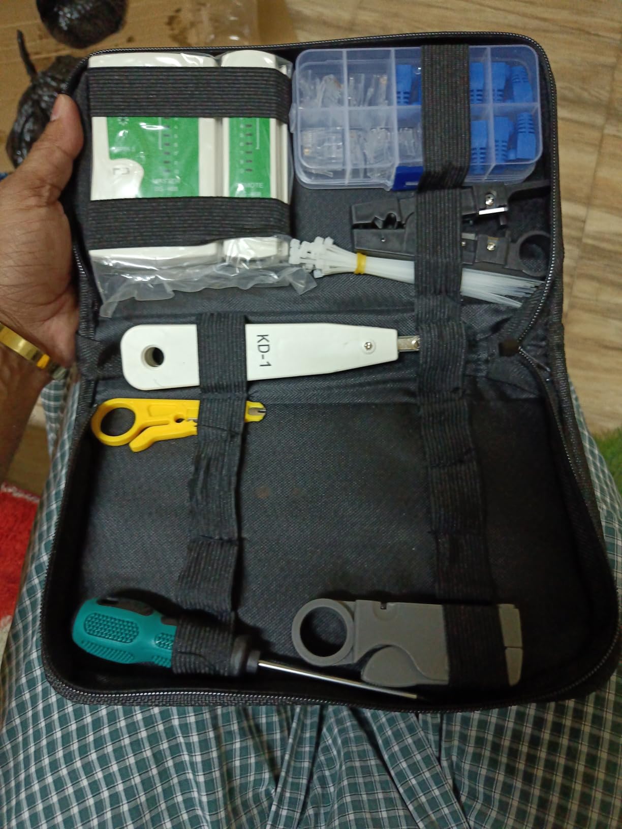 7SEVEN® Network Tool Kit with 3-in-1 Crimping Tool, Punch Tool, Network ...