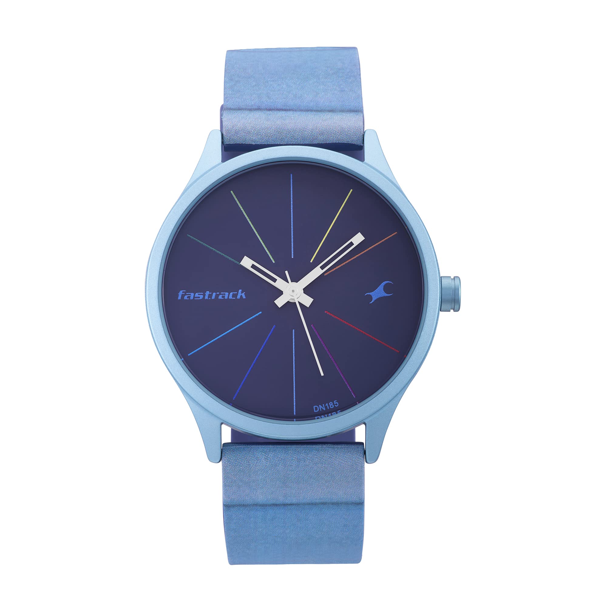 Fastrack Topicals Quartz Analog Blue Dial Silicone Strap Unisex Watch ...