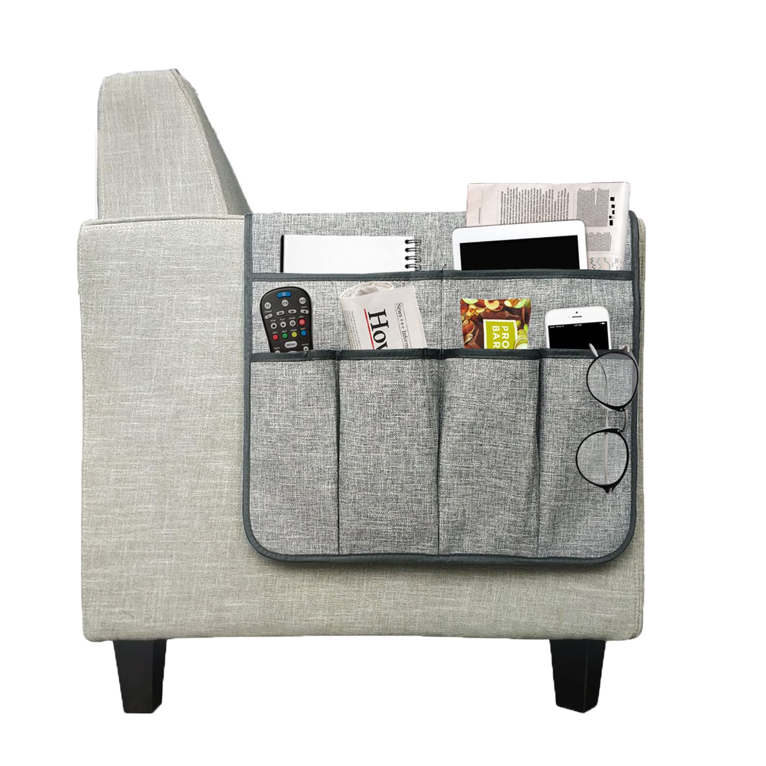 Sofa Chair Armrest Storage Organizer Non-Slip Couch Recliner Remote ...