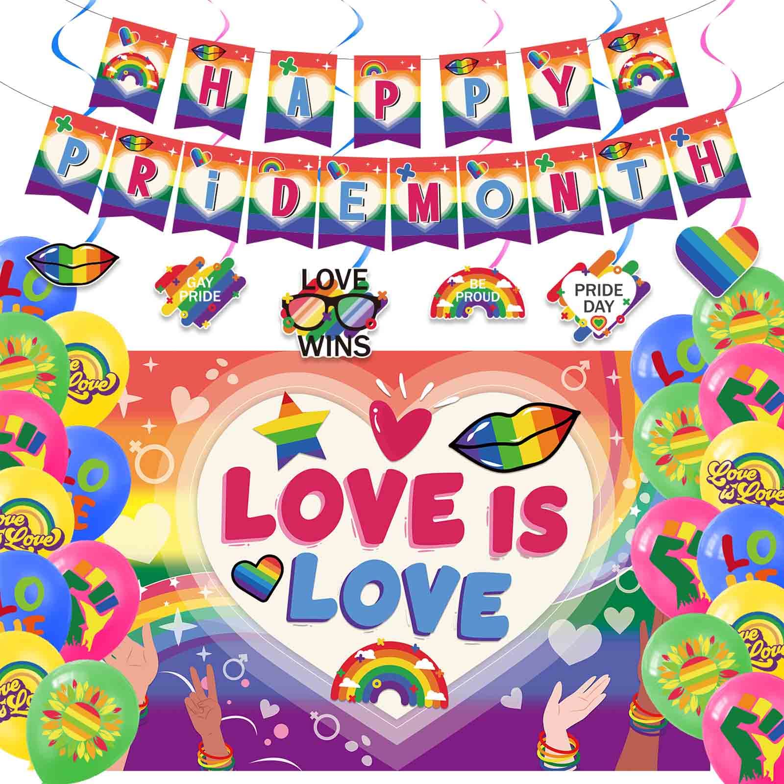 Amazon.com: IRCOR Pride Decorations Pride Month Party Decorations with ...