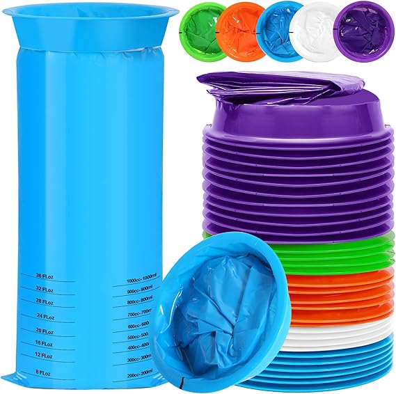 Amazon.com: Vomit Bags,50 Pack Emesis Bags Disposable Barf Bags,1000ml ...