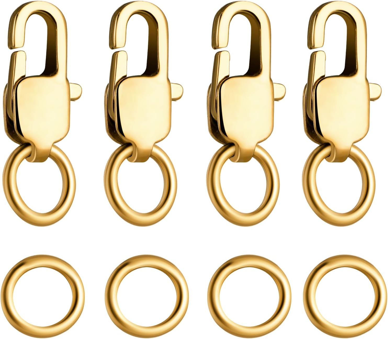 Amazon.com: Lobster Clasps, 4 Pcs Gold Necklace Clasps and Closures ...