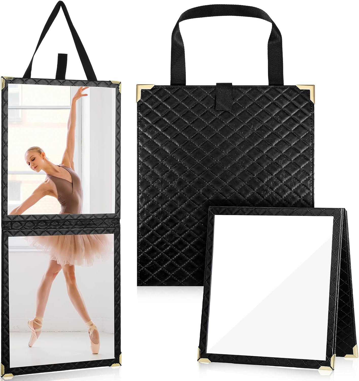 Amazon.com: Foldable Backstage Mirror with Handle 24.61x 11.22 Inch ...