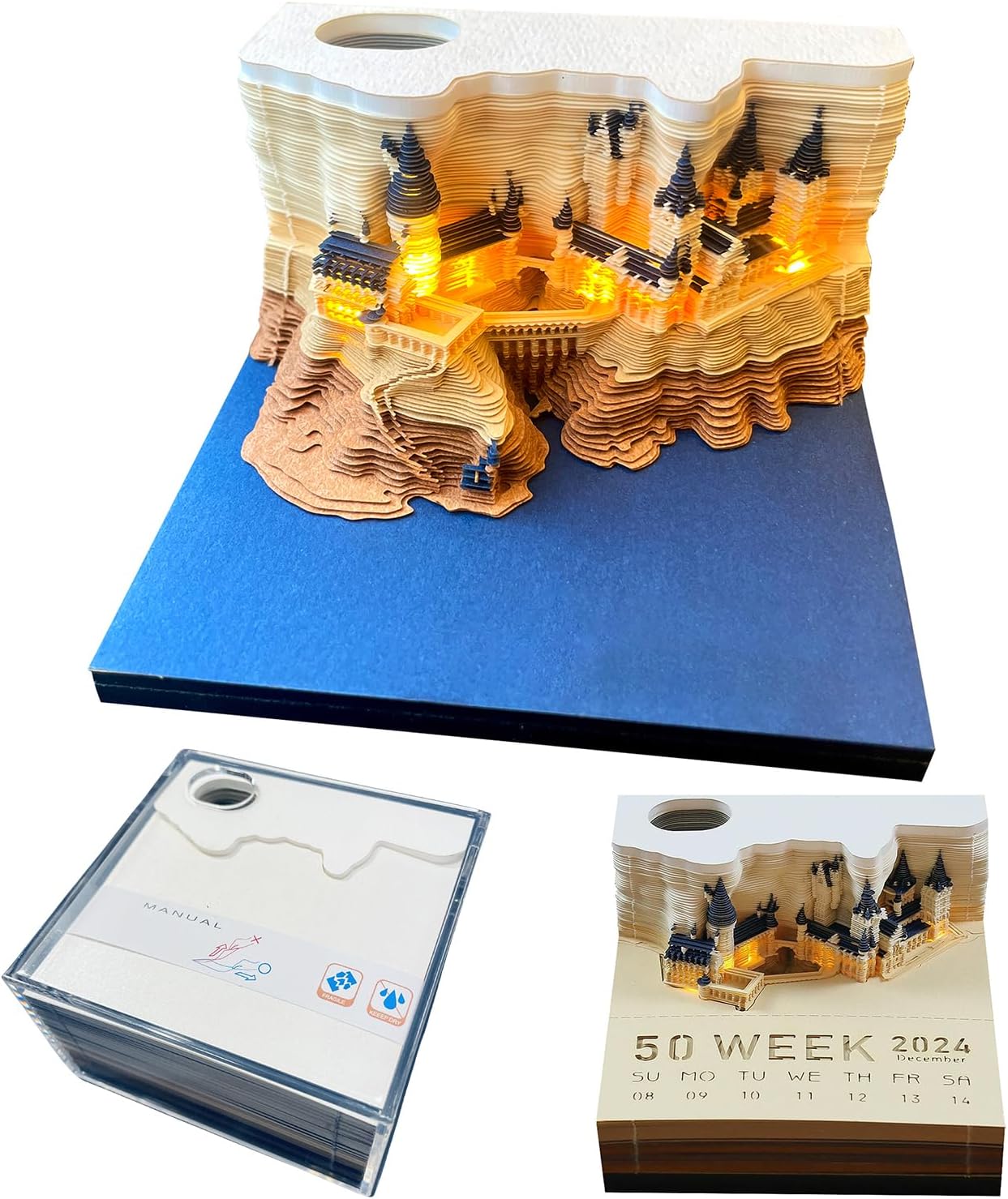 Amazon.com : 3D Creative Time Piece Calendar 2025 Desk Calendar,Magic ...