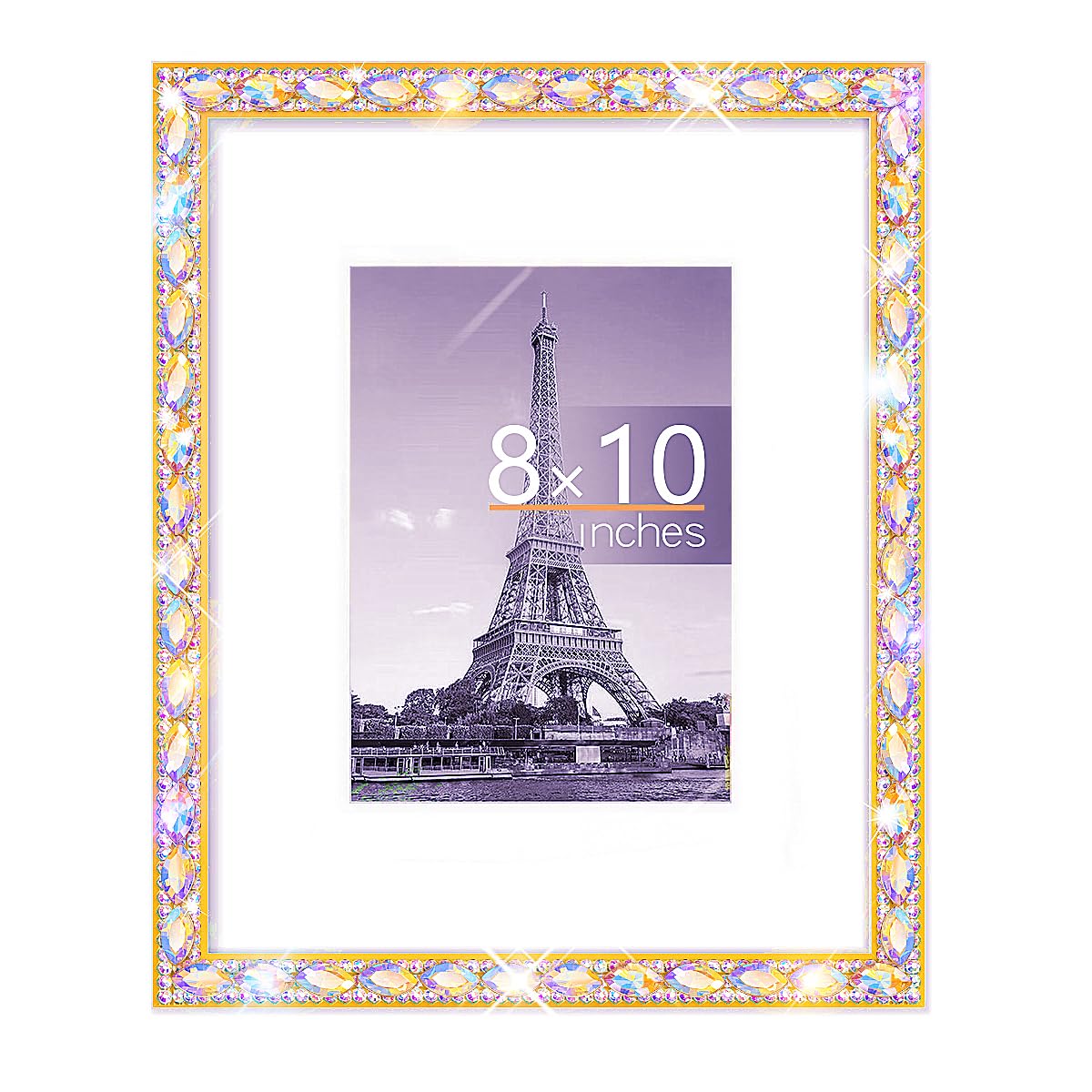 Amazon.com - GUFONKOD 8x10 Bling Picture Frame, Display Pictures 5x7 ...