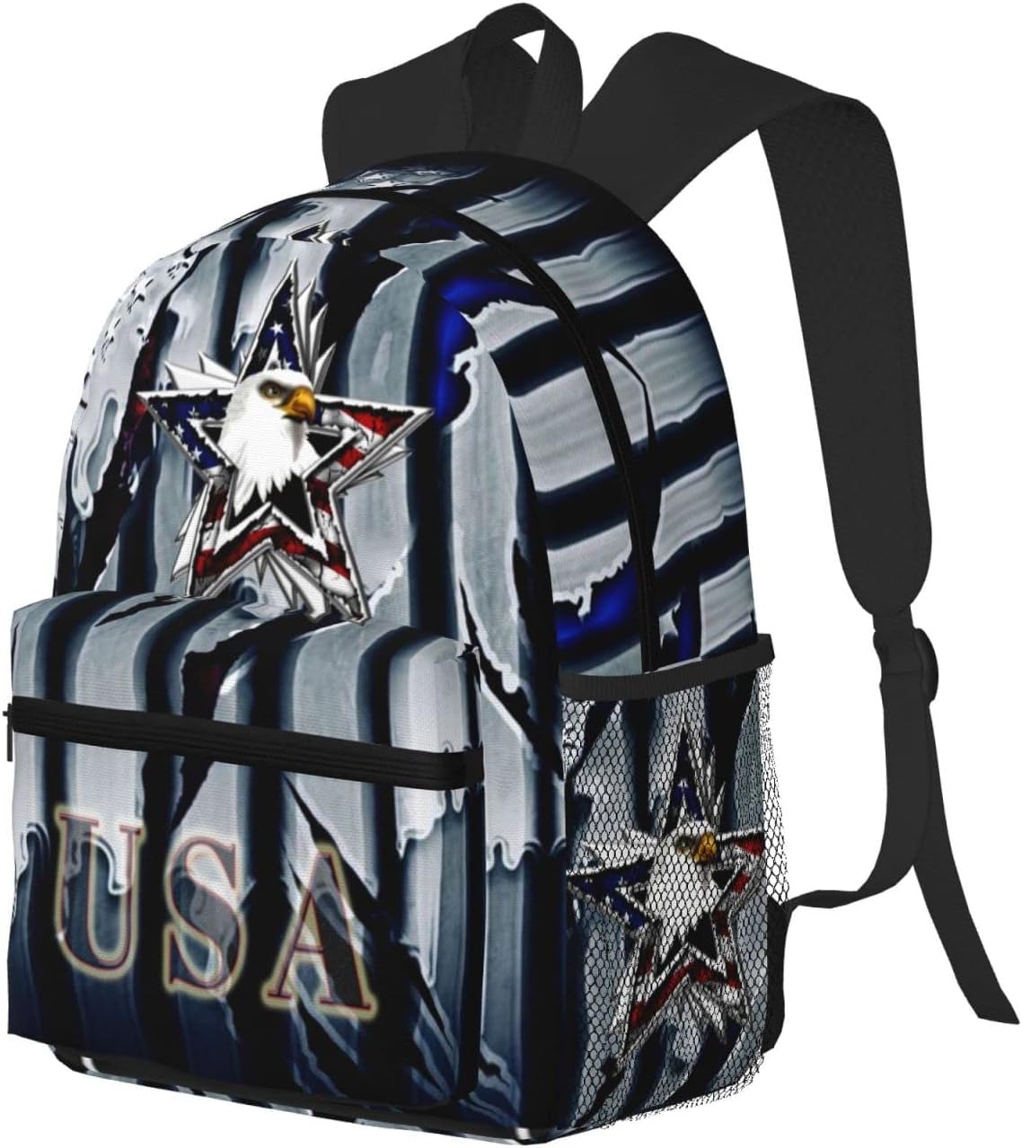 Amazon.com | Emiyrtn USA Majestic Bald Eagle Backpack, American Flag ...